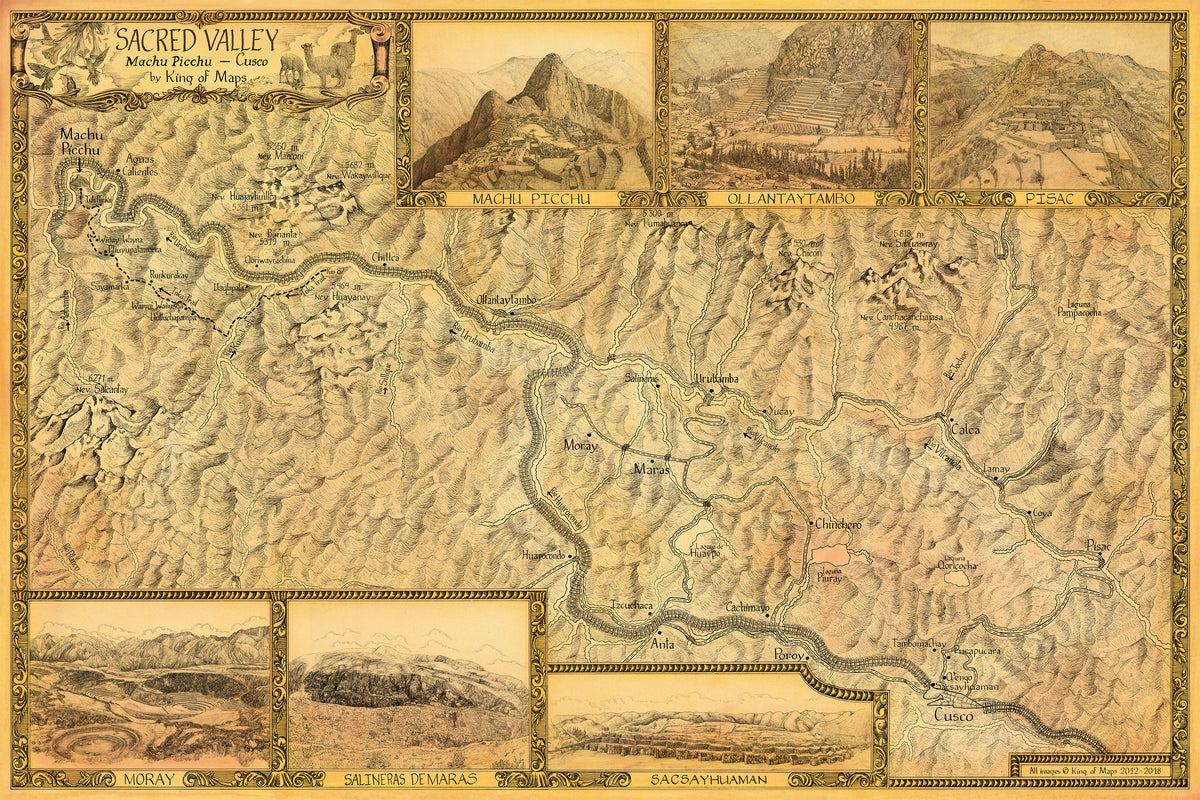 Sacred Valley of the Incas - 6 Must see Sites. – King of Maps